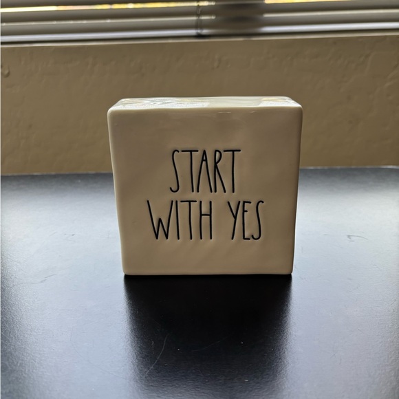 Rae Dunn | Office | Rae Dunn Start With Yes Desk Counter Plaque | Poshmark